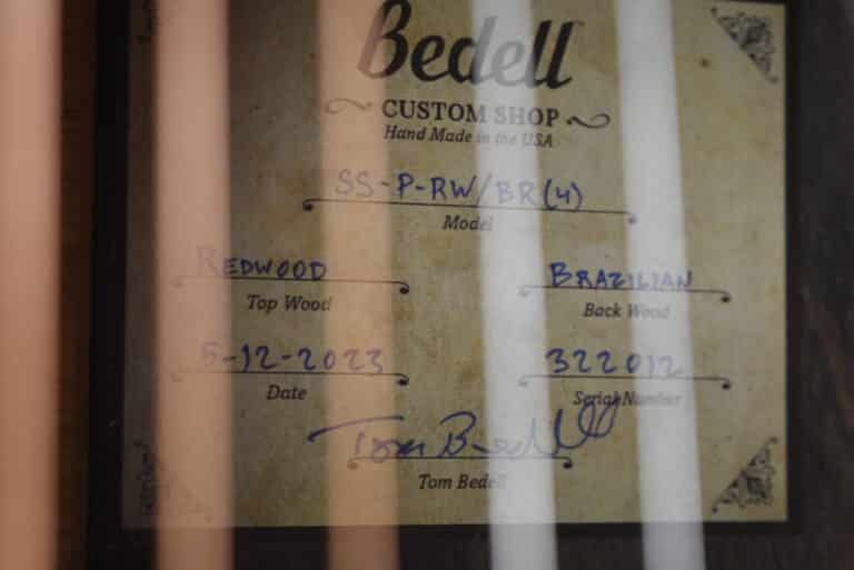 2023 Bedell Parlor Ocean Sinker Brazilian - The Loft at Lay's Guitar Shop